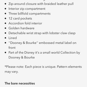 Dooney & Bourke | Bags | Disneys Its A Small World Wallet By Dooney Bou ...
